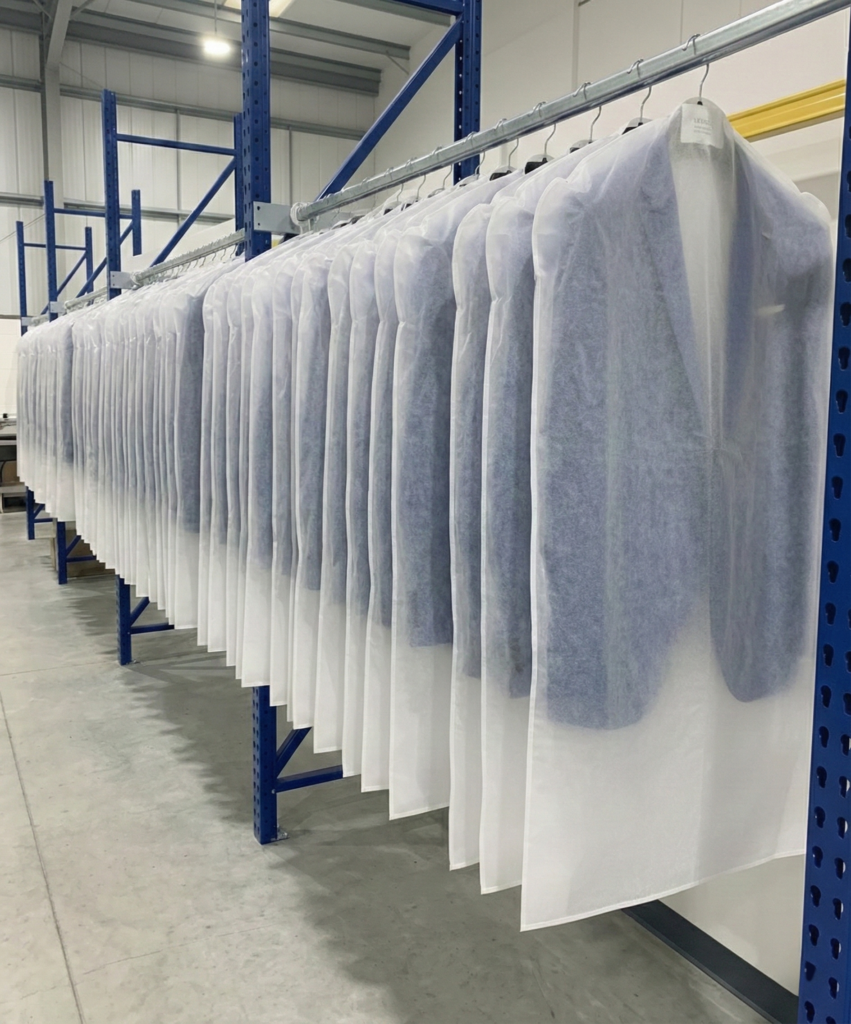 sustainable protection: garment bags made of transparent paper instead ...